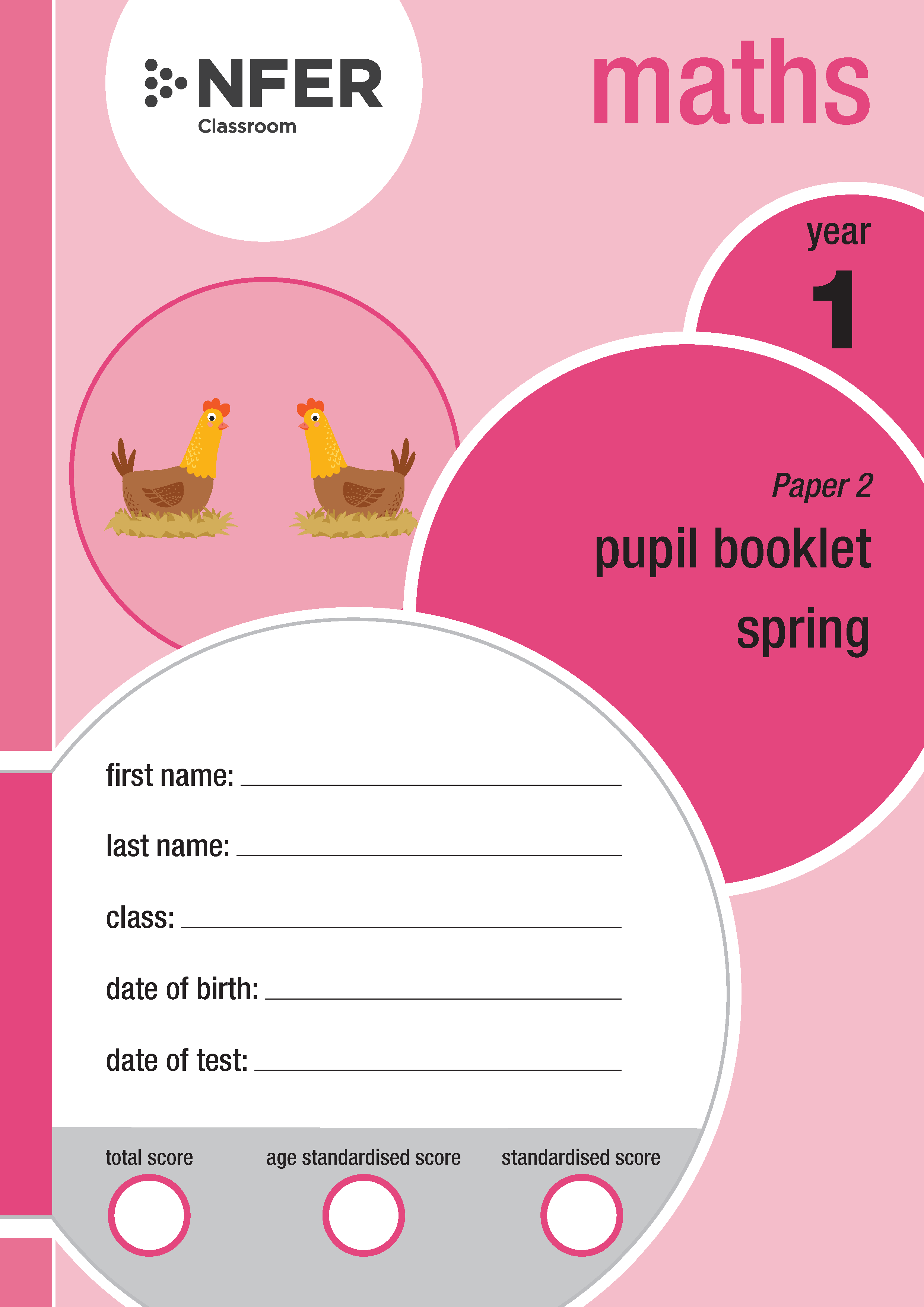 Year 1 Spring Maths paper 2 pupil booklet pack - NFER