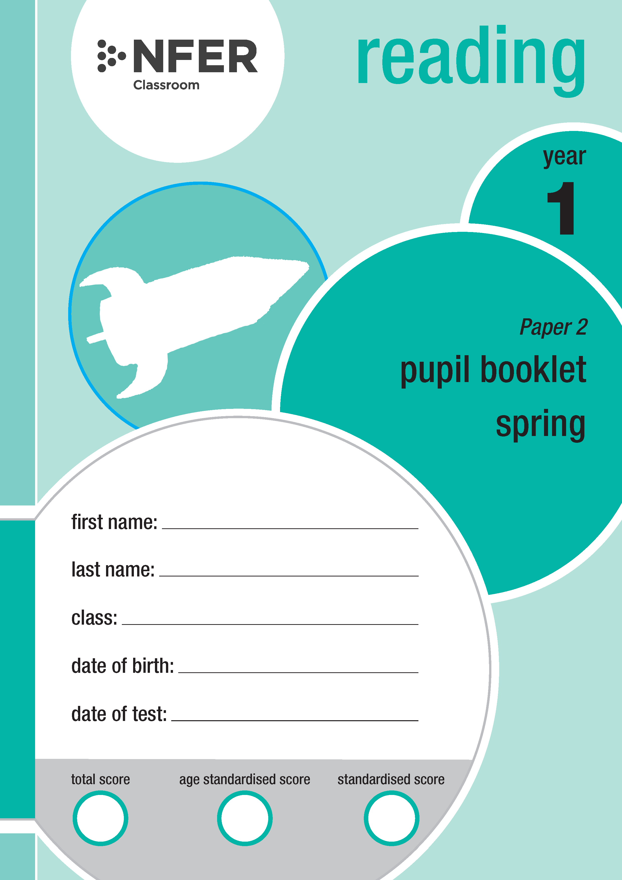 Year 1 Spring Reading paper 2 pupil answer booklet pack - NFER