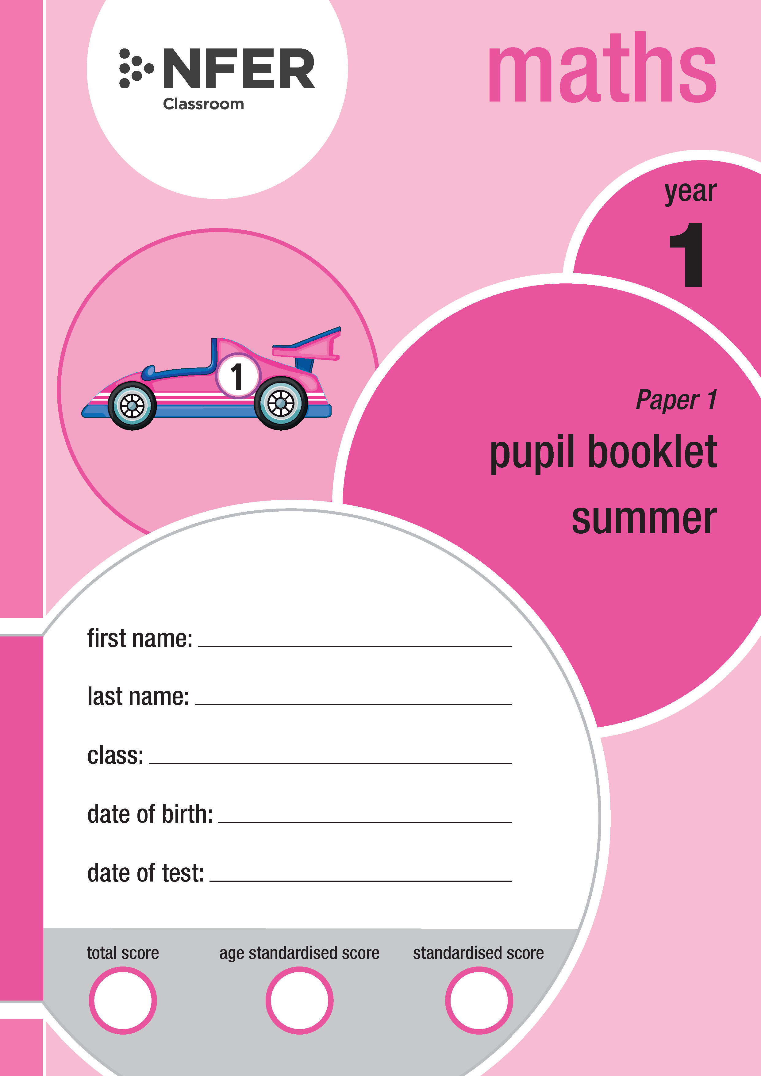 Year 1 Summer Maths paper 1 pupil booklet pack - NFER