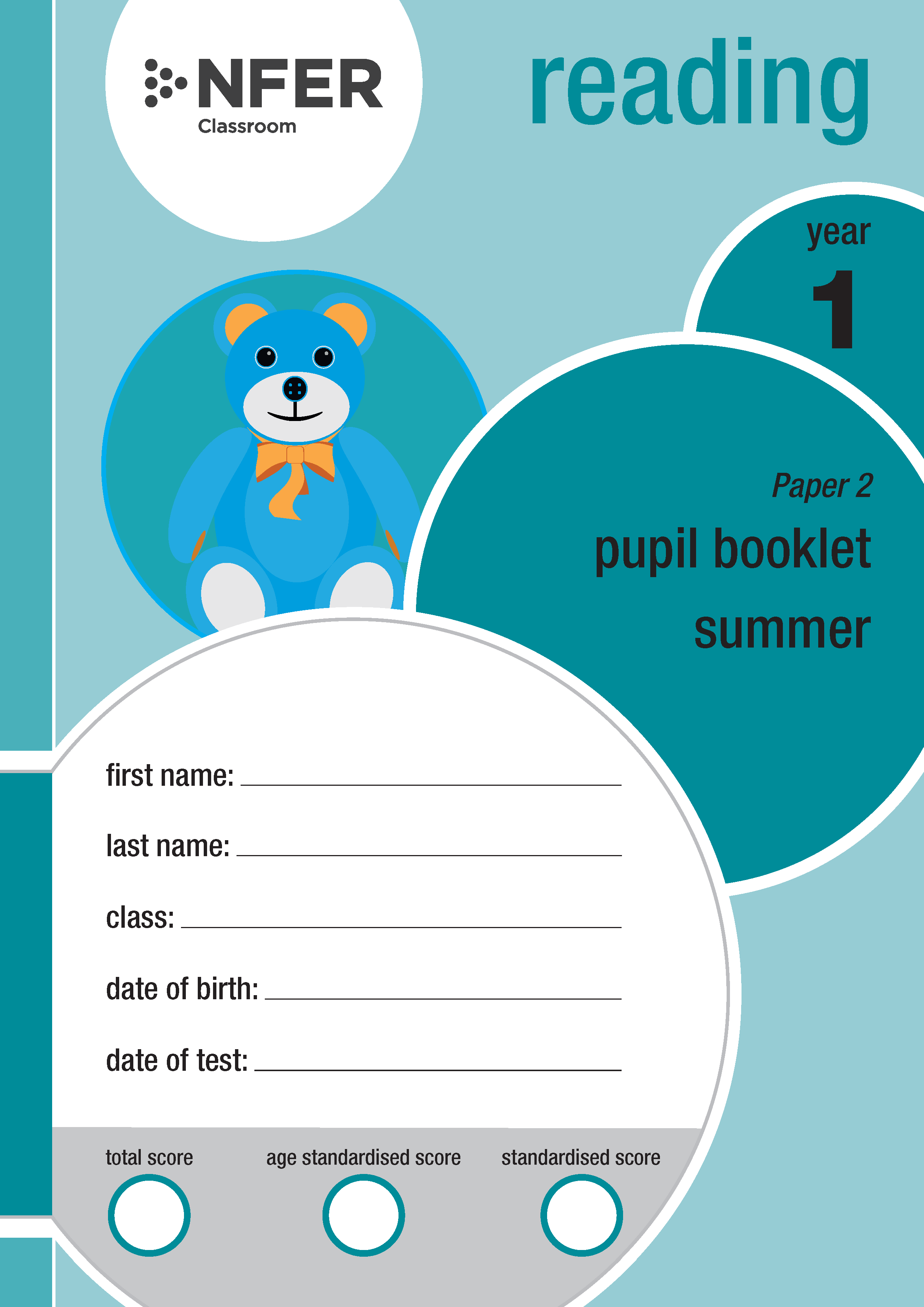 Year 1 Summer Reading paper 1 pupil answer booklet pack - NFER