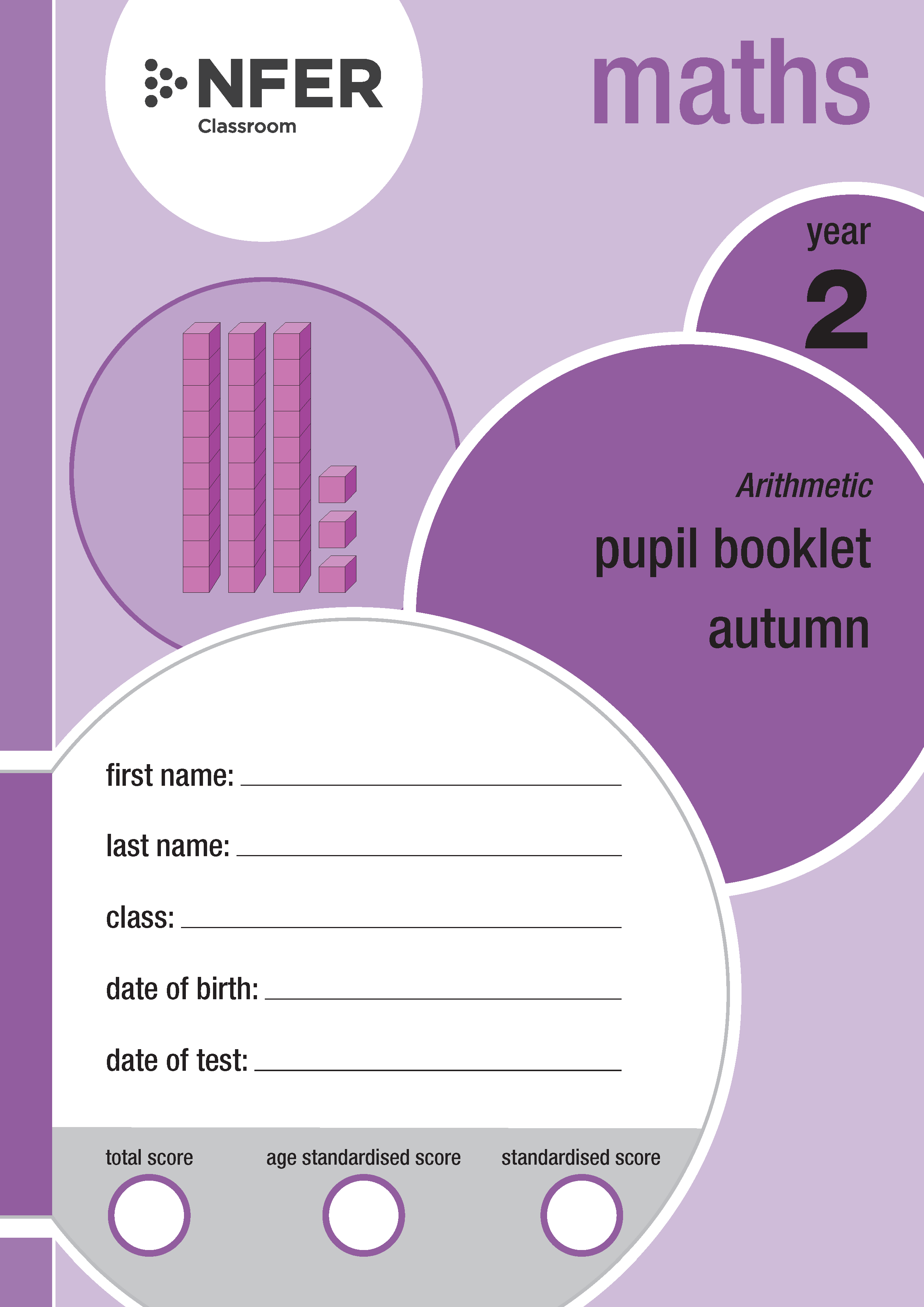 Year 2 Autumn Maths arithmetic pupil booklet pack - NFER
