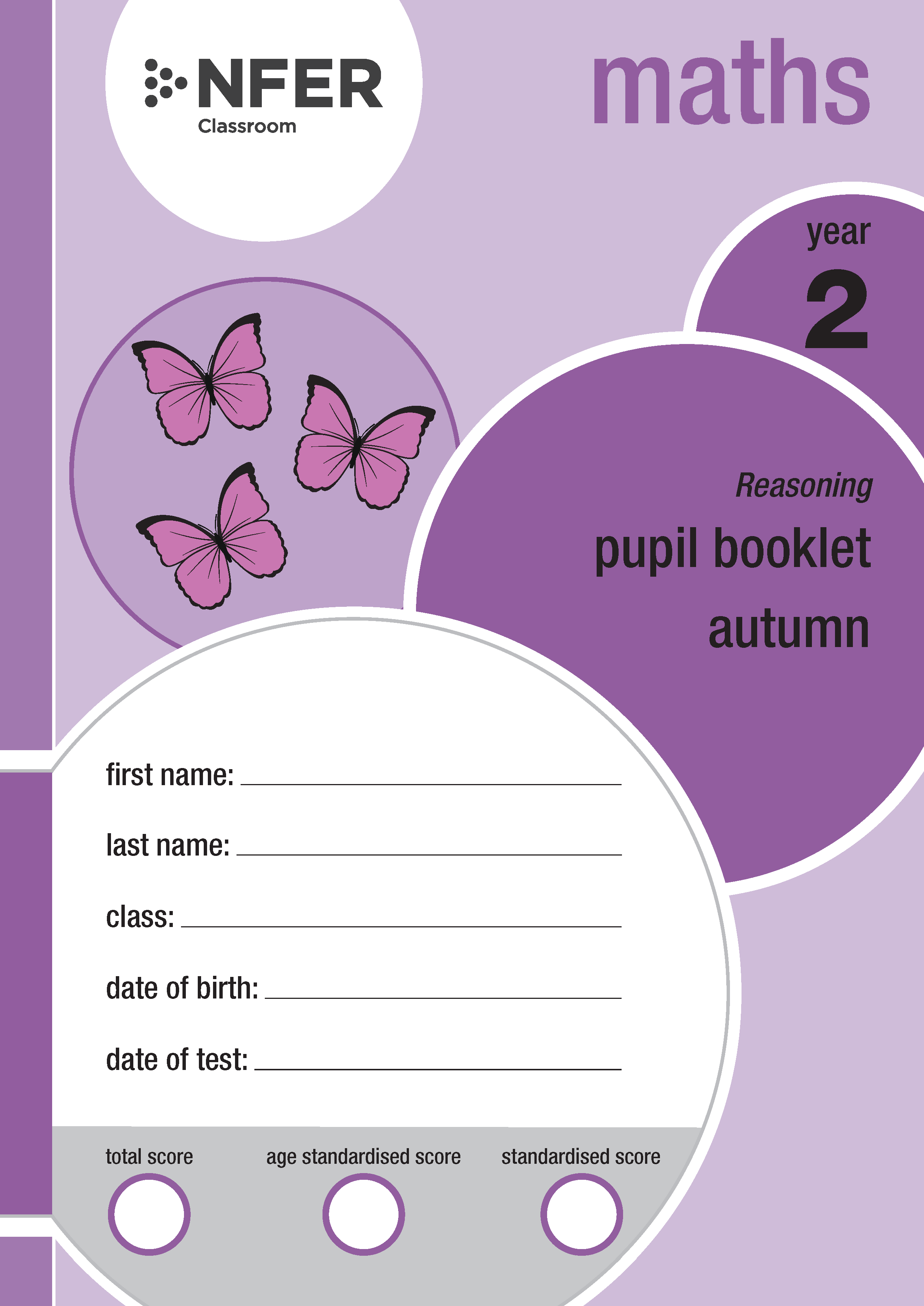 Year 2 Autumn Maths arithmetic pupil booklet pack - NFER