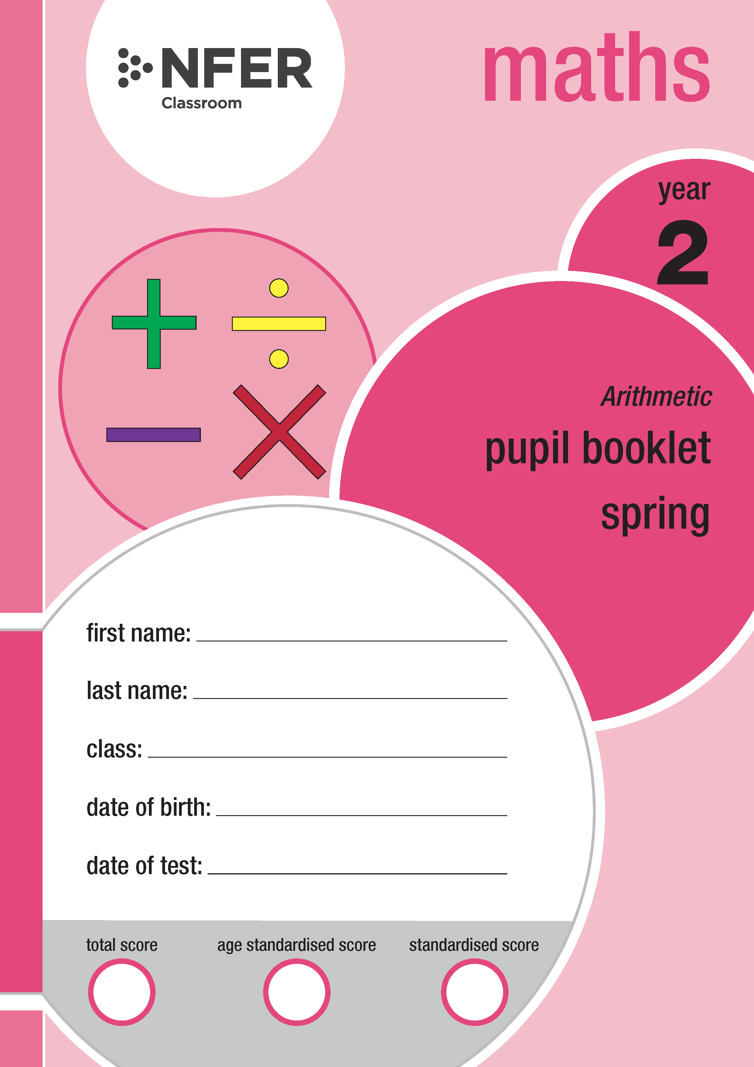 Year 2 Spring Maths arithmetic pupil booklet pack - NFER