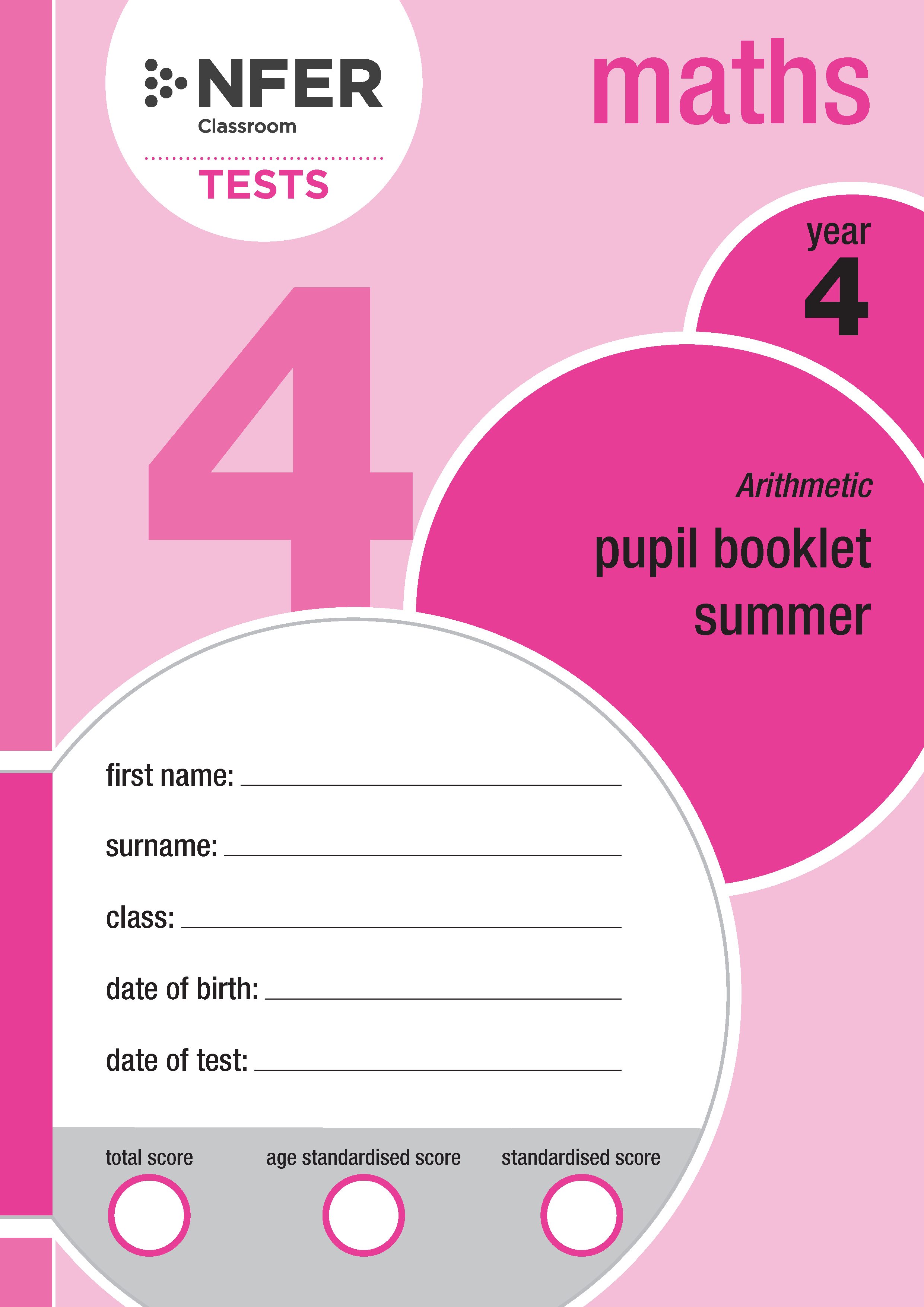 Year 4 Summer Maths arithmetic pupil booklet pack - NFER