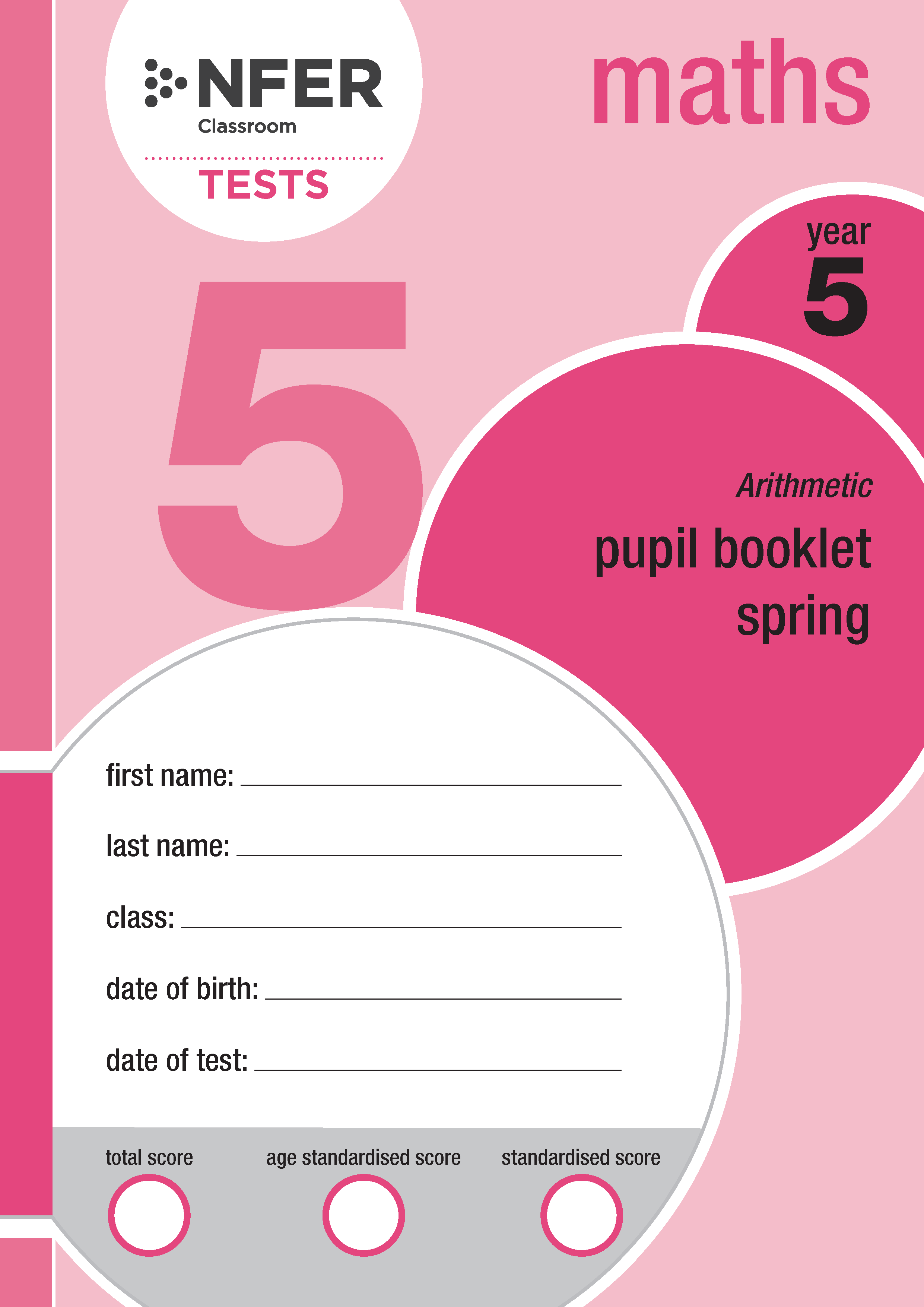 Year 5 Spring Maths arithmetic pupil booklet pack - NFER