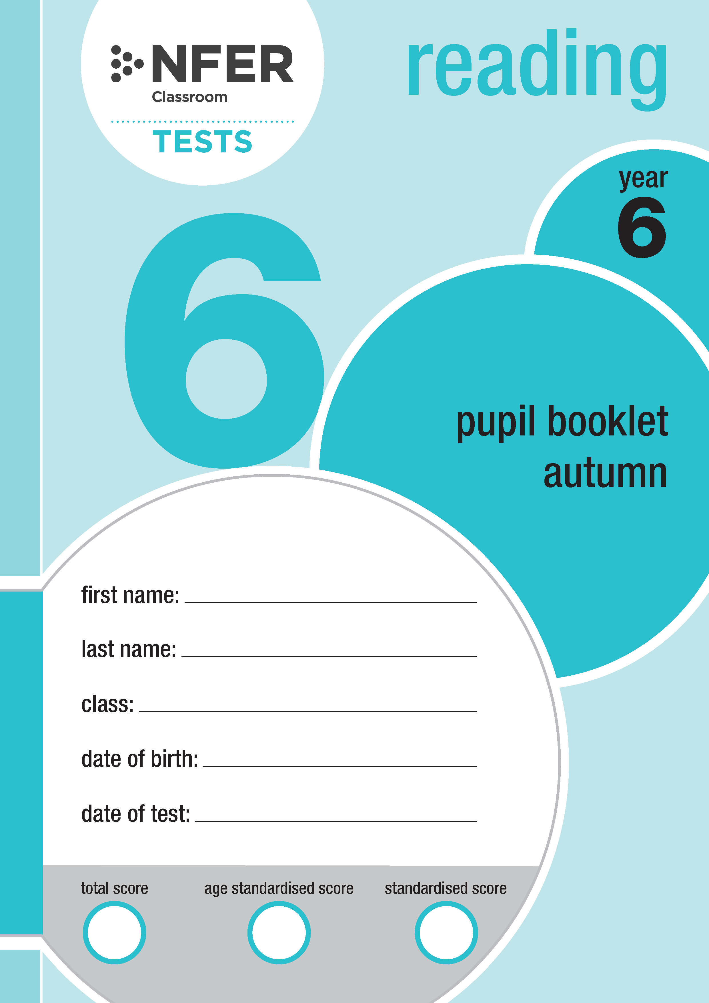 Year 6 Autumn Reading pupil answer booklet pack - NFER