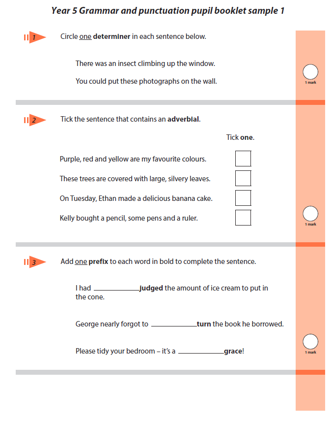 Year 5 Summer Grammar and punctuation pupil booklet pack - NFER
