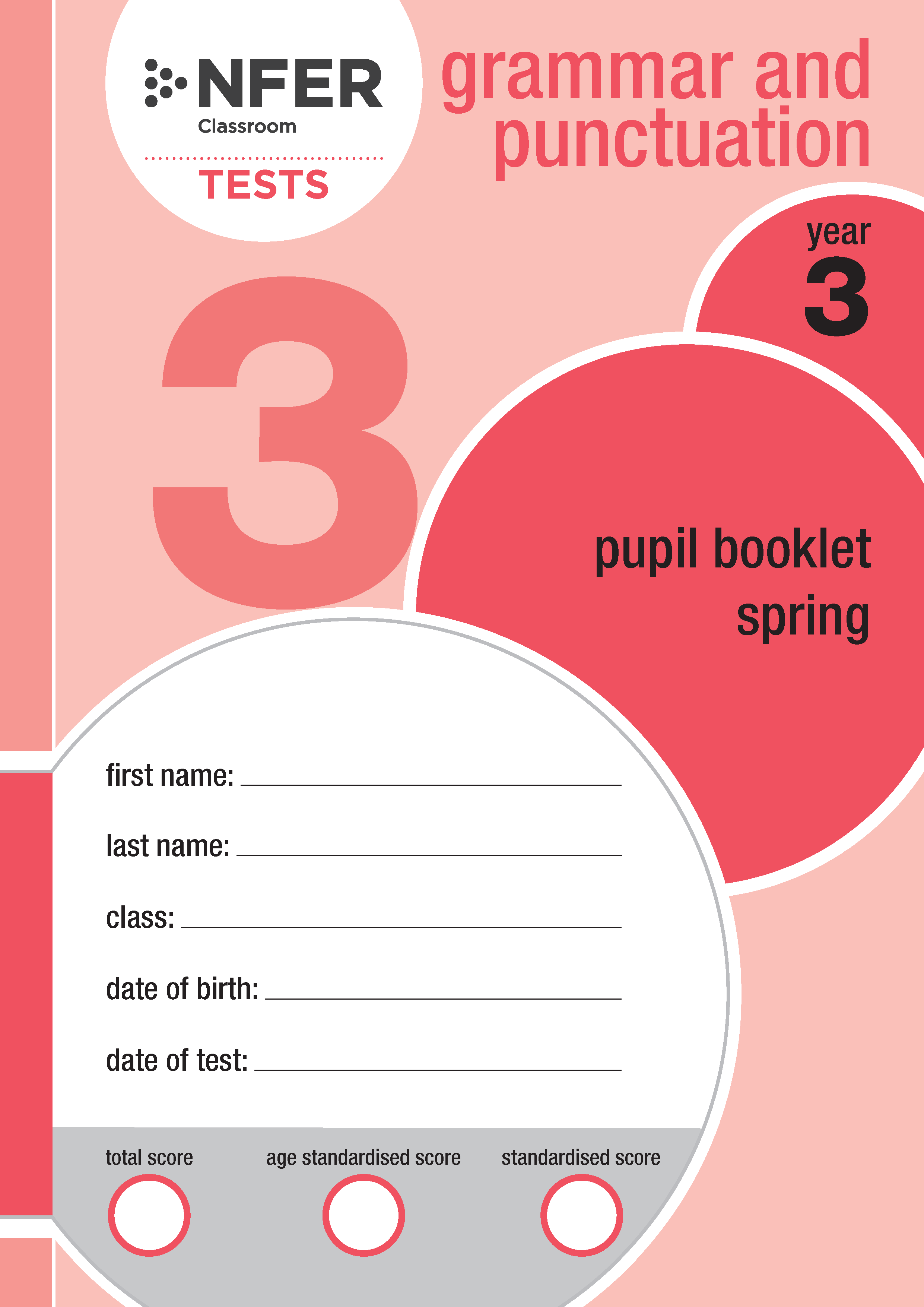 Year 3 Spring Grammar and punctuation pupil booklet pack - NFER