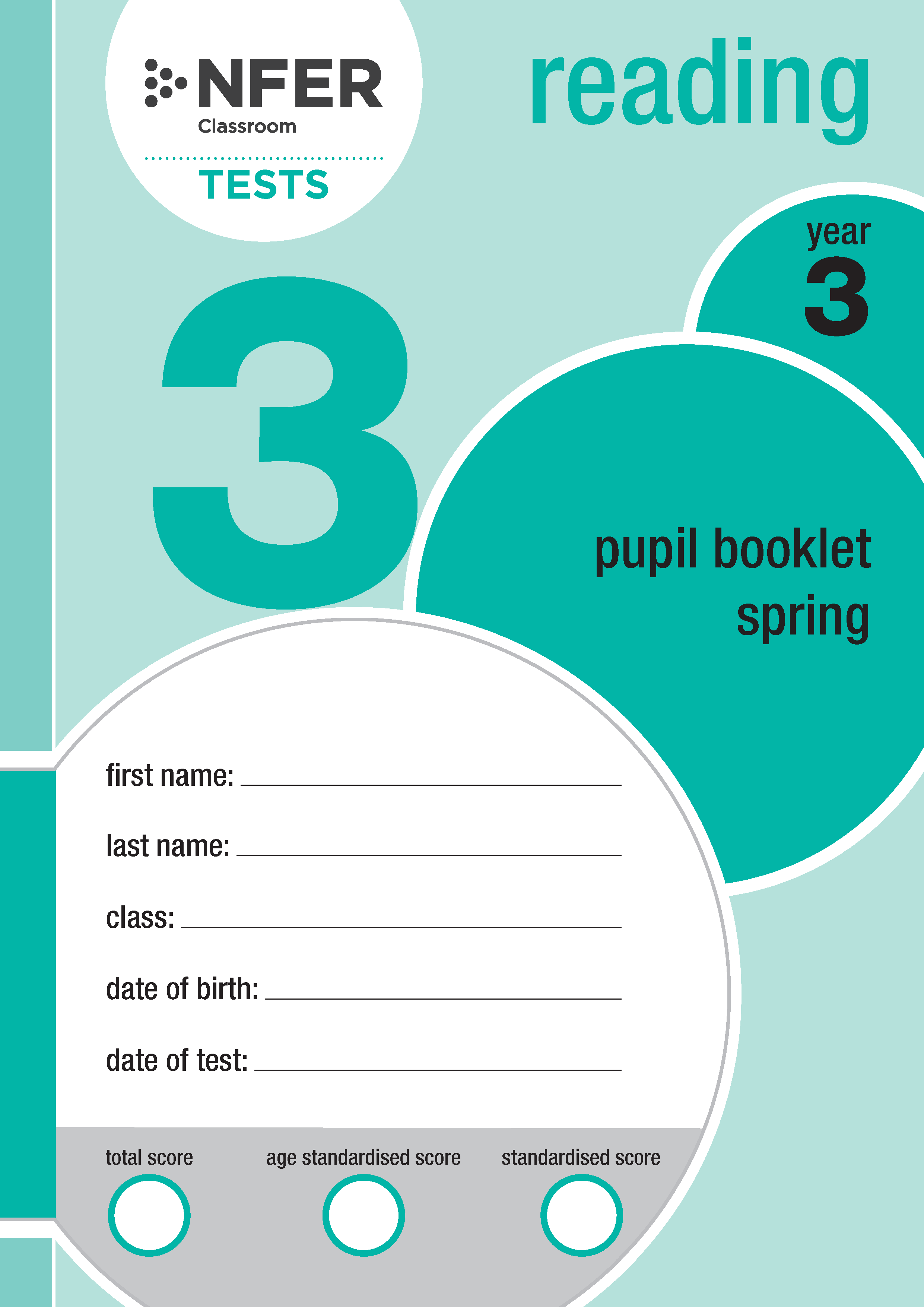 Year 3 Spring Reading pupil answer booklet pack - NFER